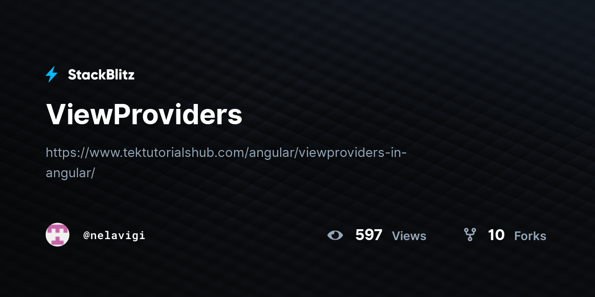 ViewProviders - StackBlitz