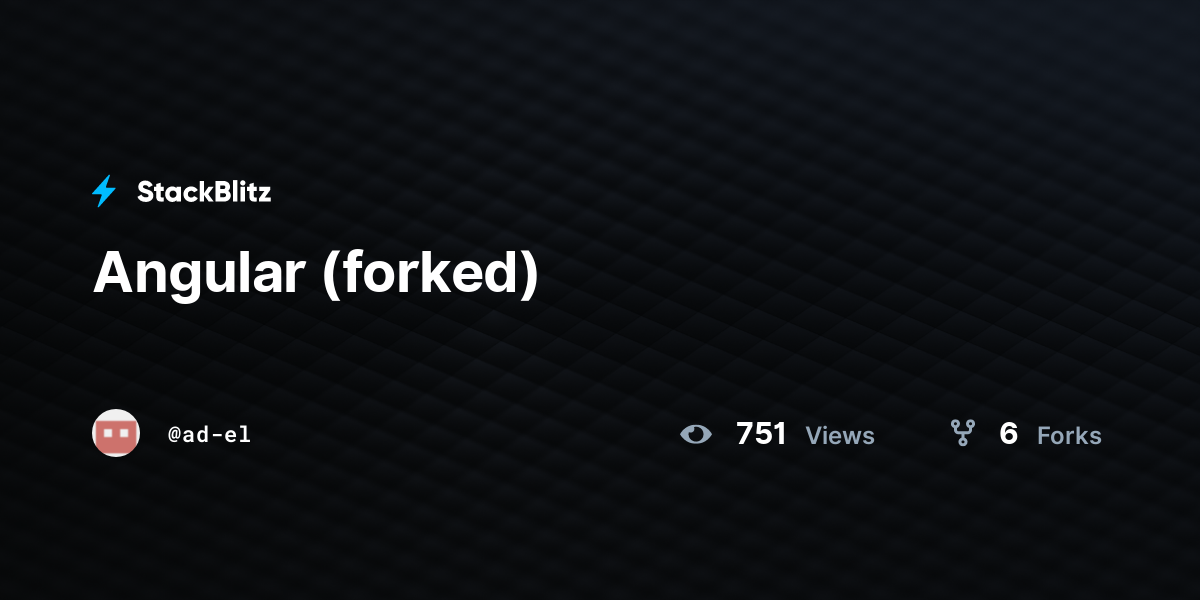 Angular (forked) - StackBlitz
