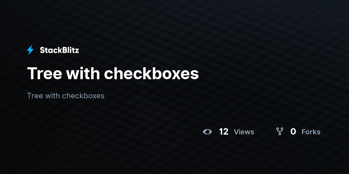 Tree with checkboxes - StackBlitz