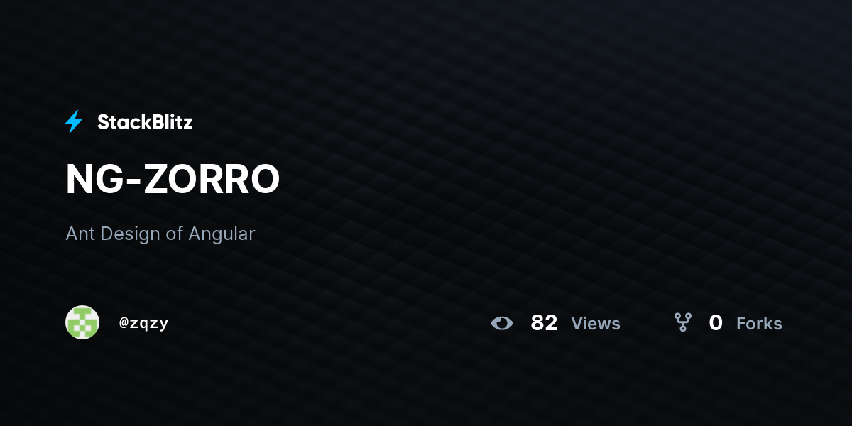 NG-ZORRO - StackBlitz