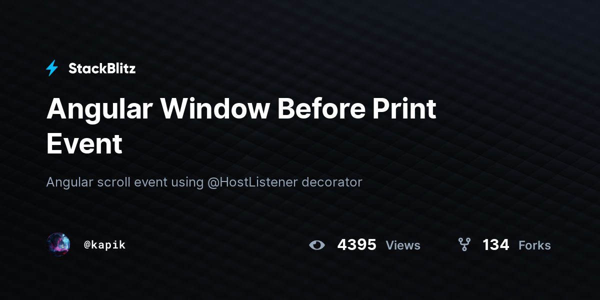 Angular Window Before Print Event - StackBlitz