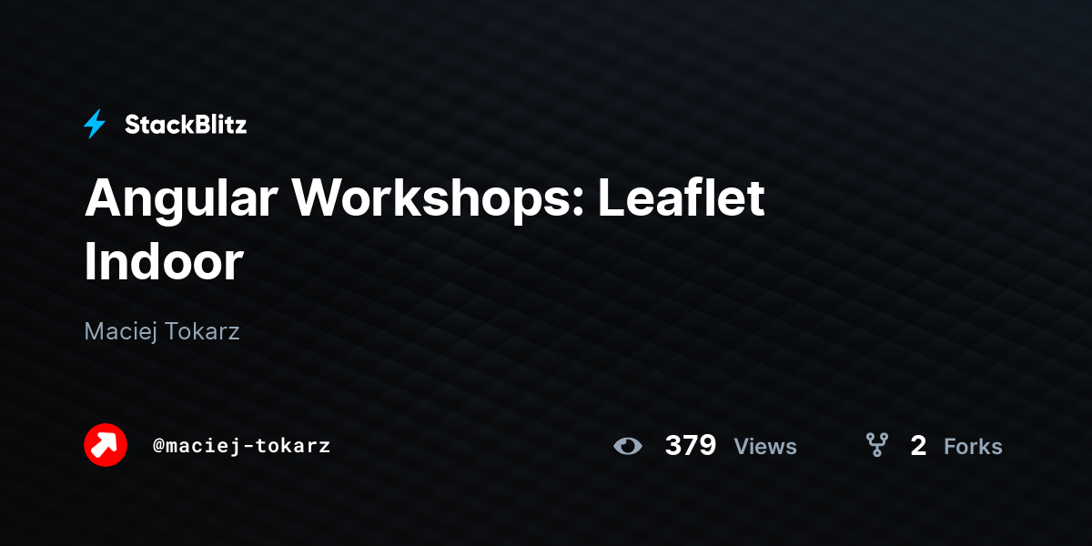 Angular Workshops: Leaflet Indoor - StackBlitz