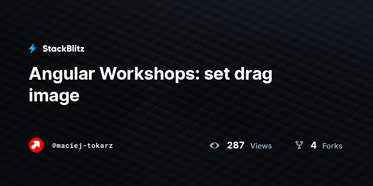 Angular Workshops: set drag image - StackBlitz