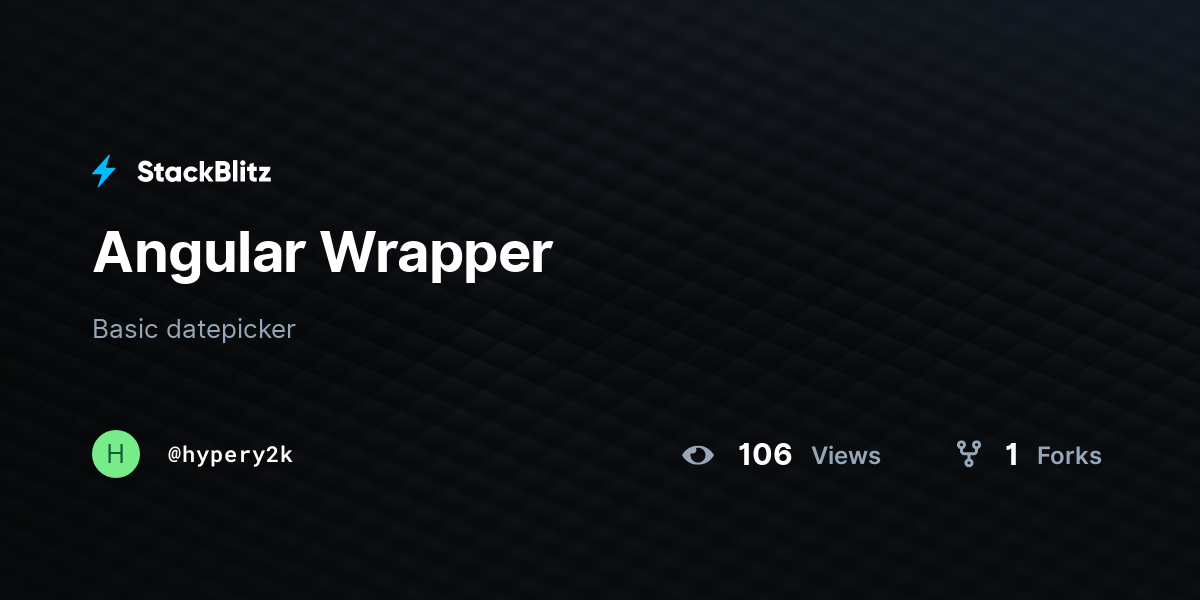 Angular Wrapper - StackBlitz