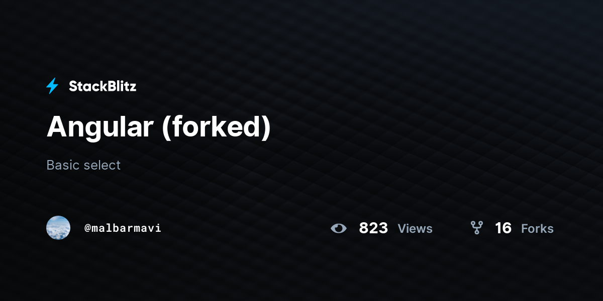 Angular (forked) - StackBlitz