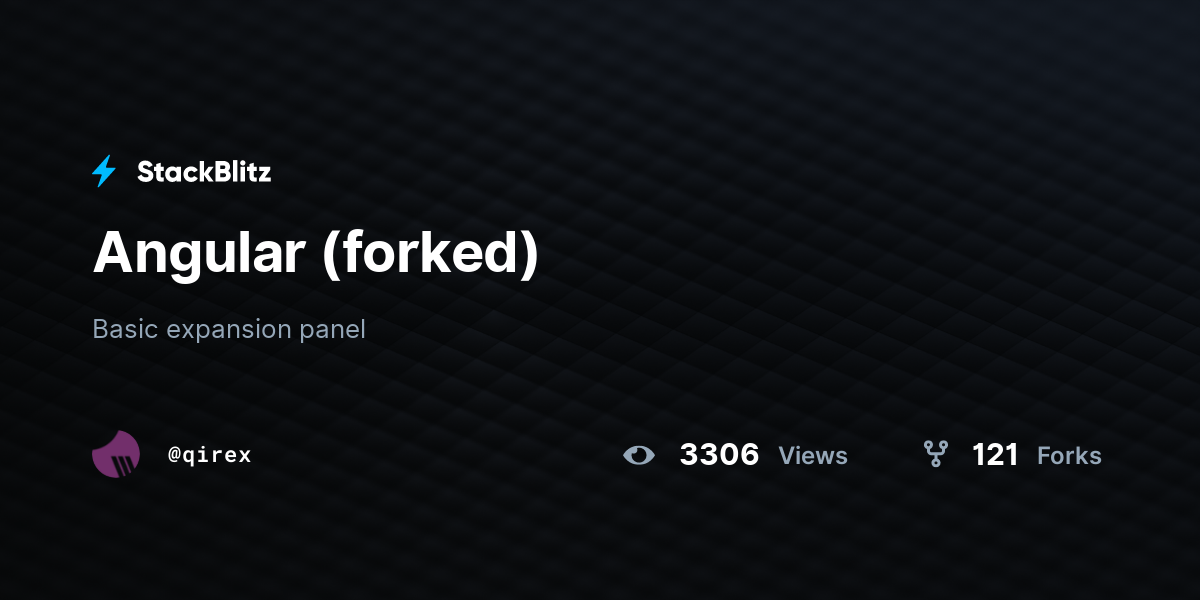 Angular (forked) - StackBlitz