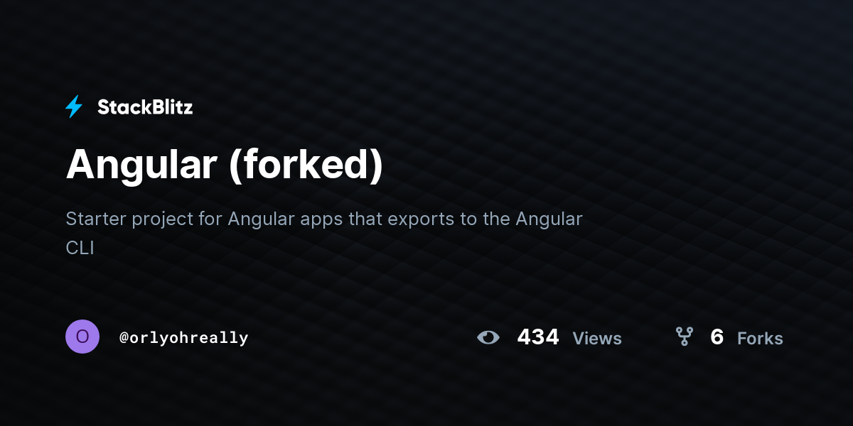 Angular (forked) - StackBlitz