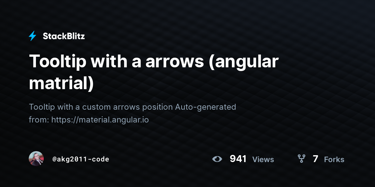 Tooltip with a arrows (angular matrial) - StackBlitz