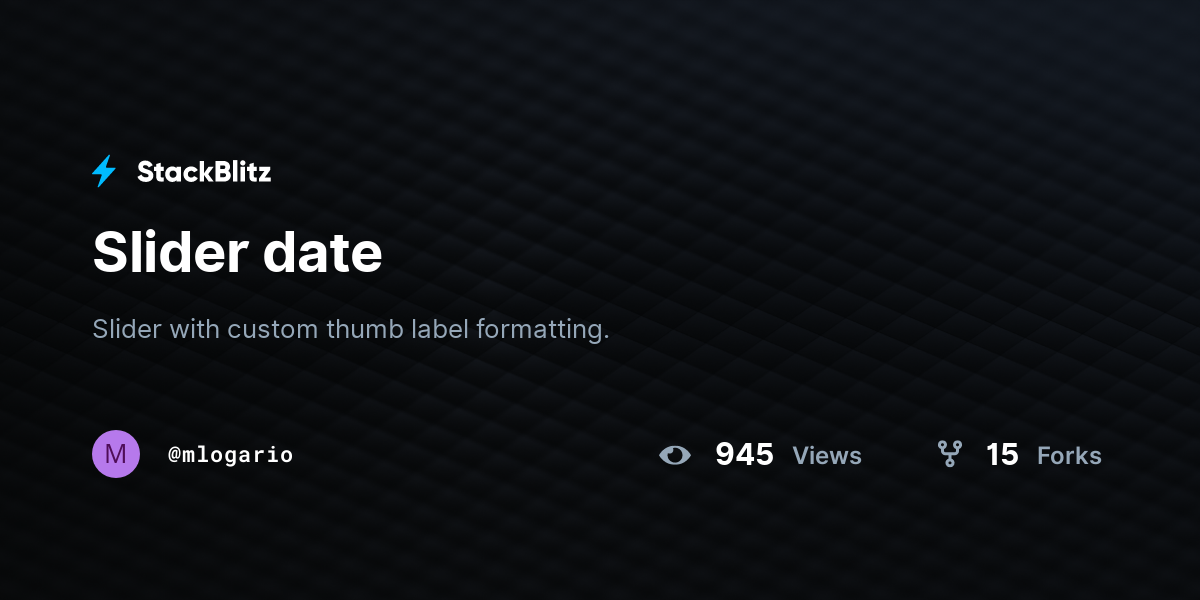 Slider date - StackBlitz