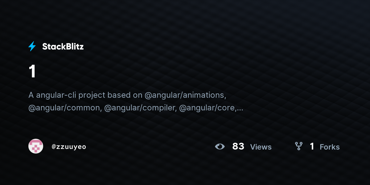 1 - StackBlitz
