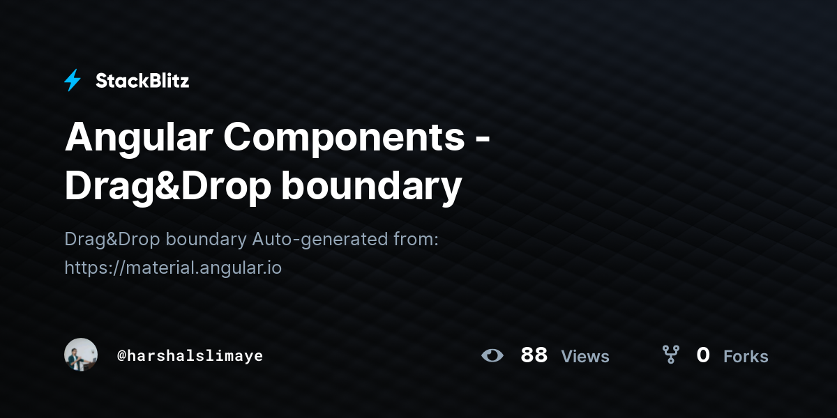 Angular Components - Drag&Drop boundary - StackBlitz