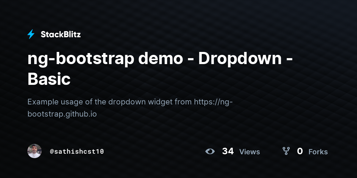 ng-bootstrap demo - Dropdown - Basic - StackBlitz
