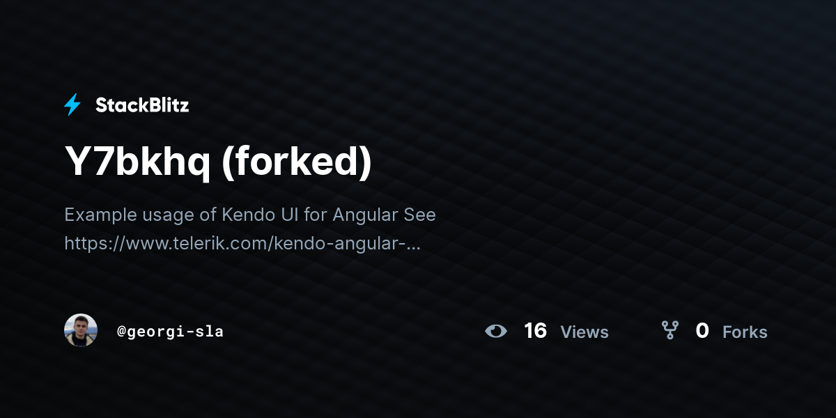 Y7bkhq Forked Stackblitz