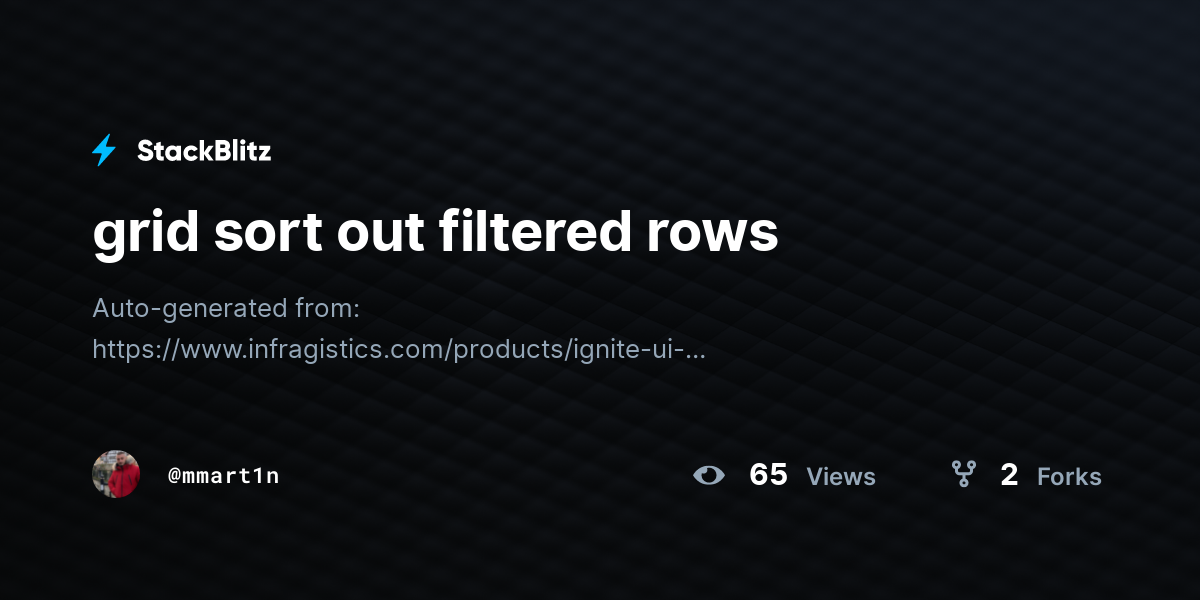 Grid Sort Out Filtered Rows Stackblitz 5101