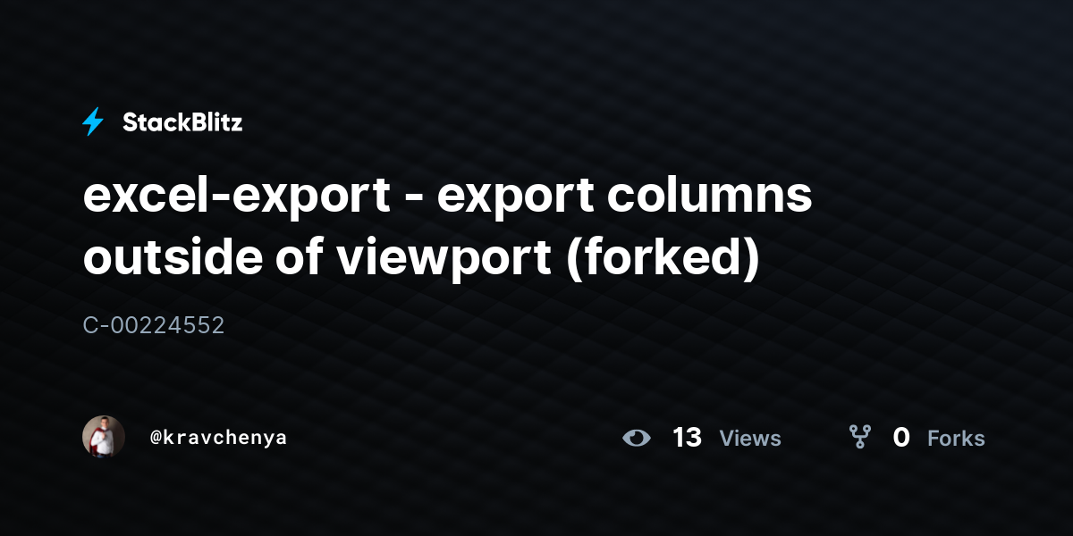 excel-export - export columns outside of viewport (forked) - StackBlitz excel-export - export columns outside of viewport (forked) - StackBlitz