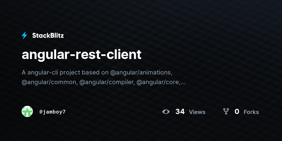 angular-rest-client - StackBlitz