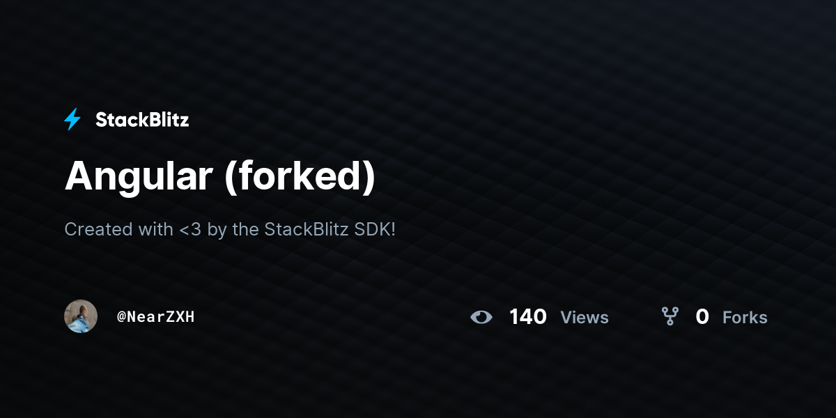 Angular (forked) - StackBlitz