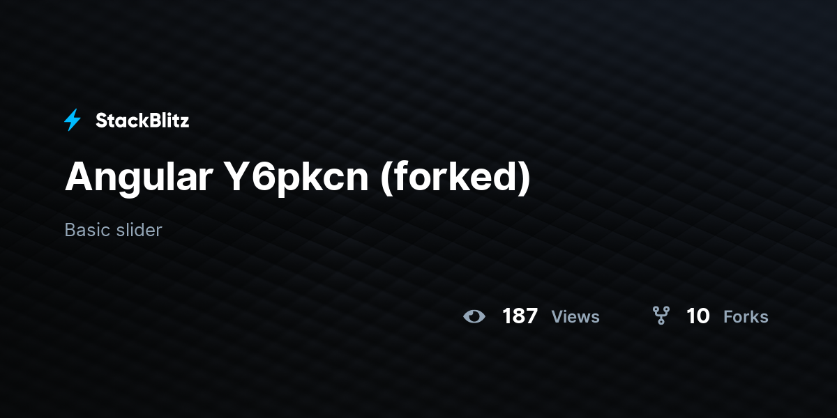 Angular Y6pkcn (forked) - StackBlitz
