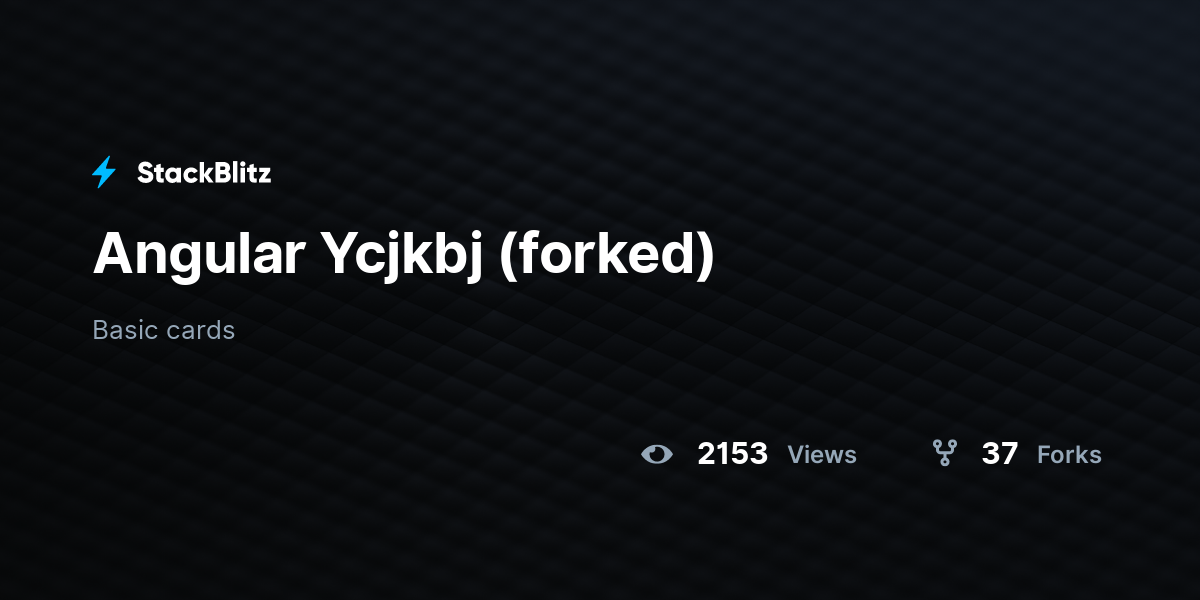 Angular Ycjkbj (forked) - StackBlitz