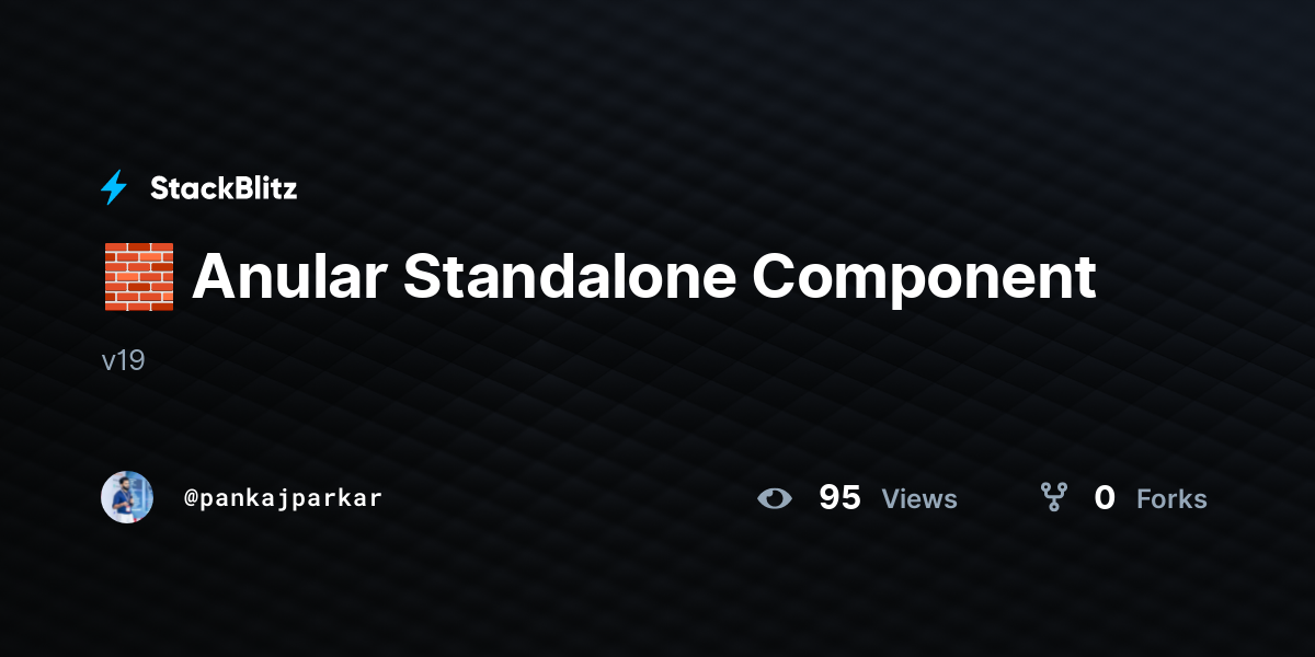 🧱 Anular Standalone Component - StackBlitz