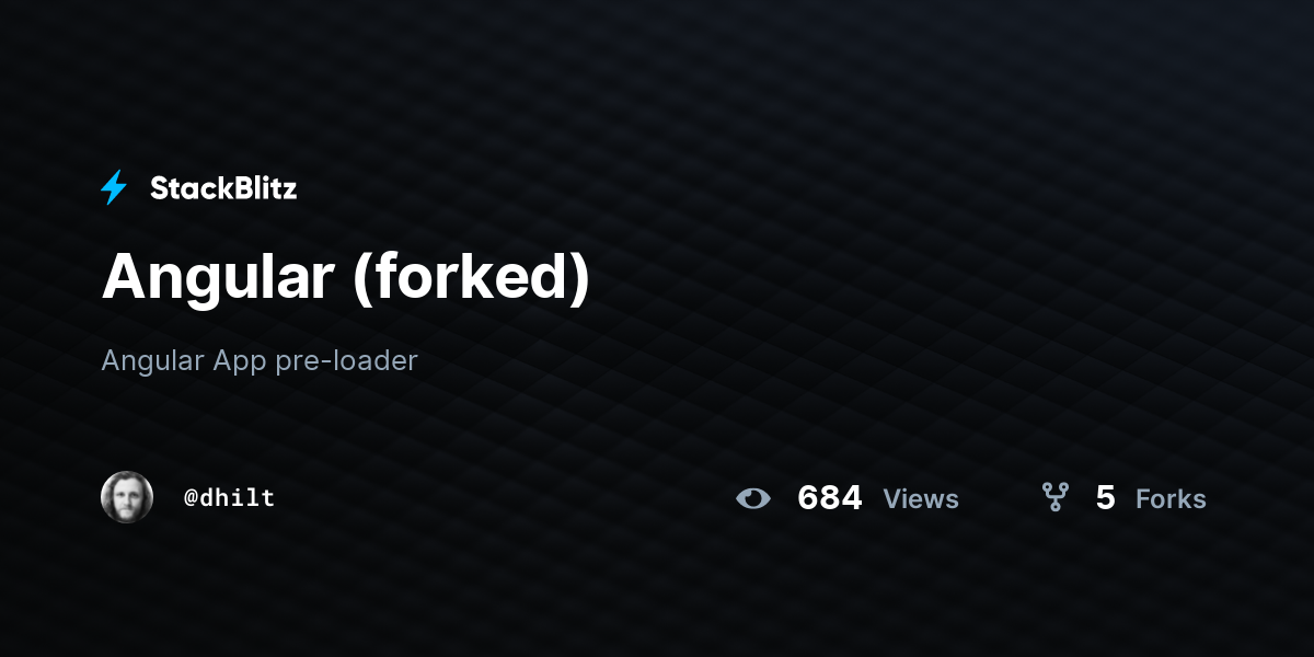 Angular (forked) - StackBlitz