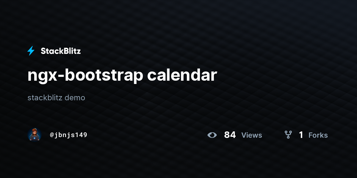 ngx-bootstrap calendar - StackBlitz