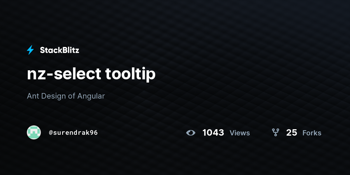 nz-select tooltip - StackBlitz