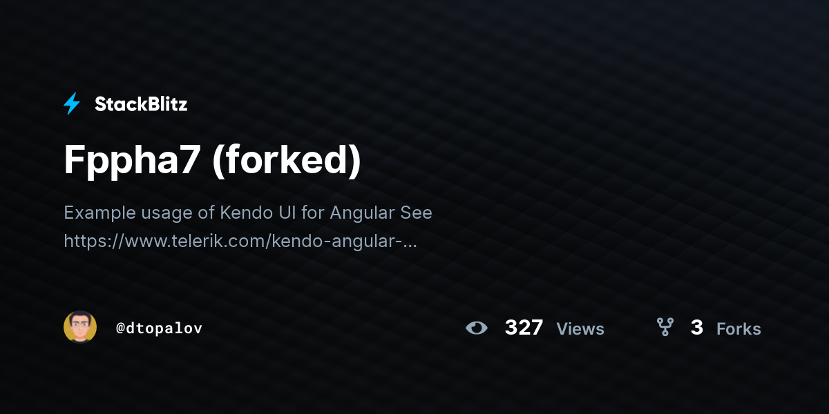 Fppha7 Forked Stackblitz