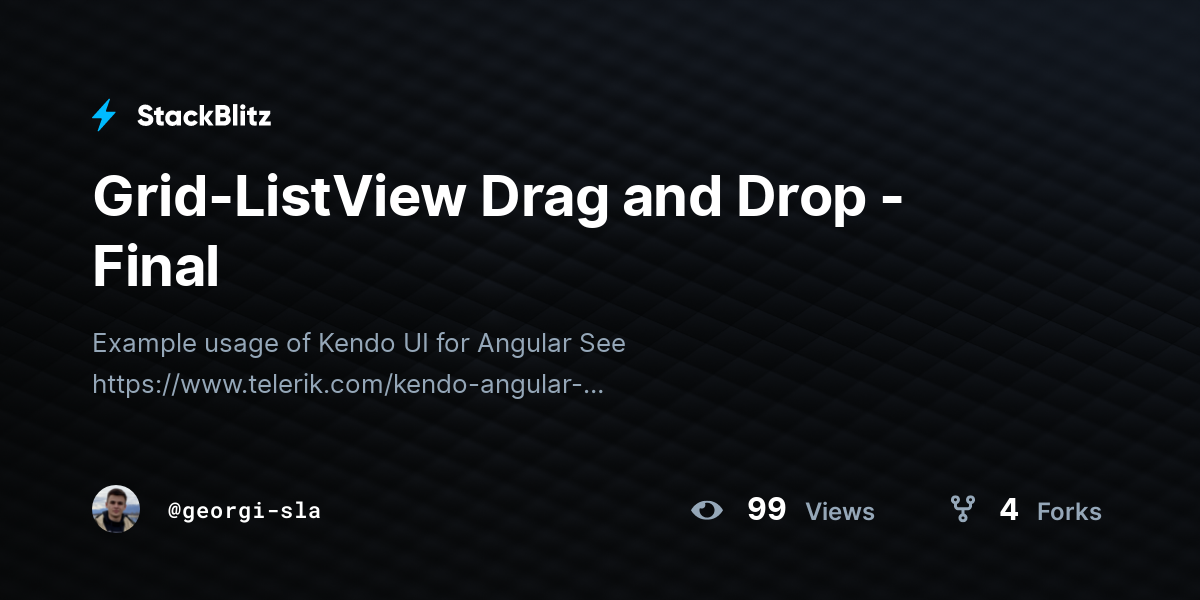 Grid-ListView Drag and Drop - Final - StackBlitz