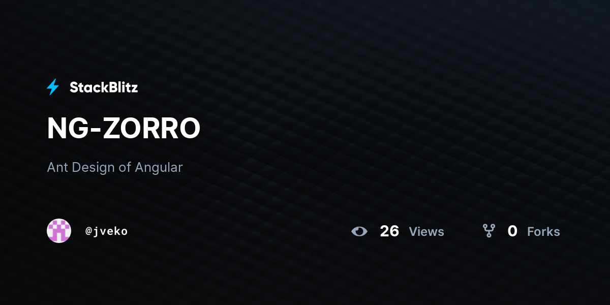 NG-ZORRO - StackBlitz