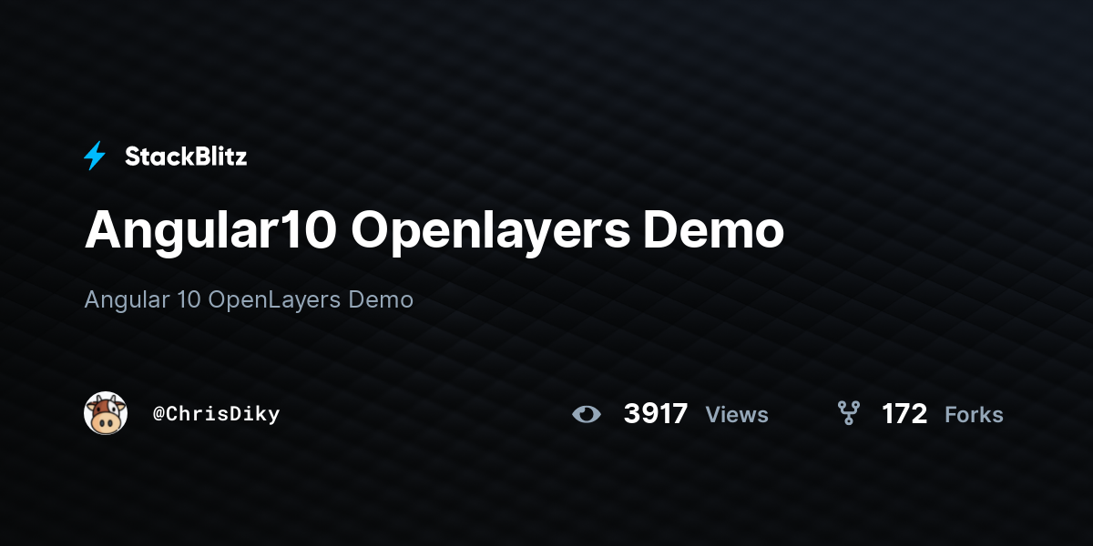 Angular10 Openlayers Demo - StackBlitz