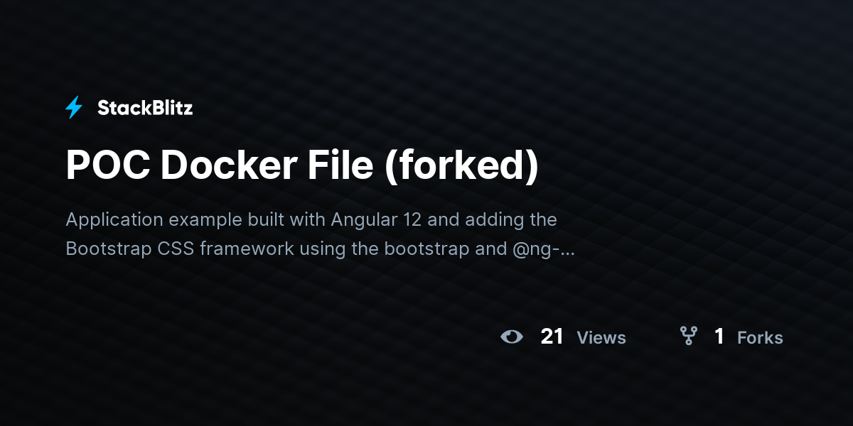 POC Docker File (forked) - StackBlitz