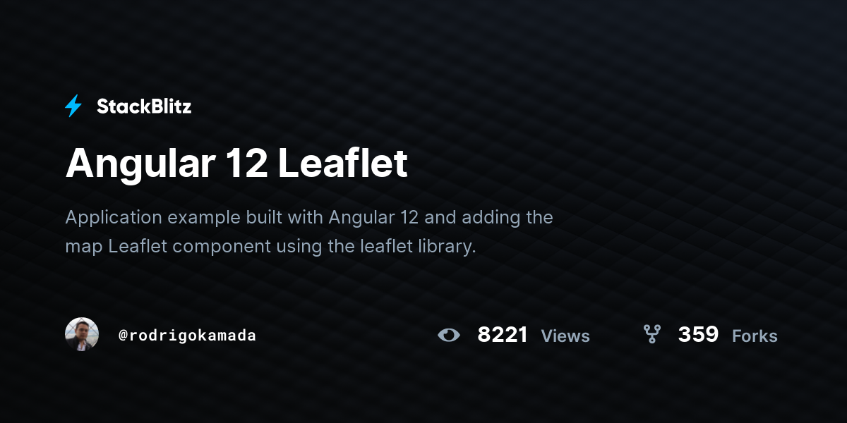 Angular 12 Leaflet - StackBlitz