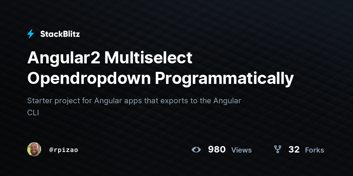 Angular2 Multiselect Opendropdown Programmatically - StackBlitz Angular2 Multiselect Opendropdown Programmatically - StackBlitz