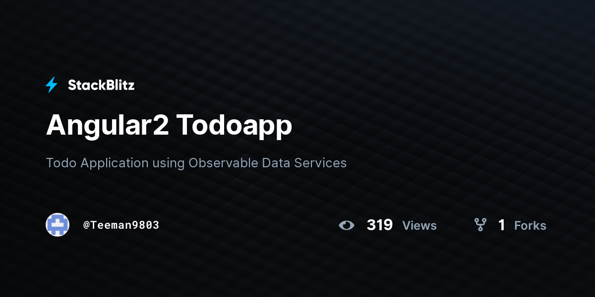 Angular2 Todoapp - StackBlitz Angular2 Todoapp - StackBlitz
