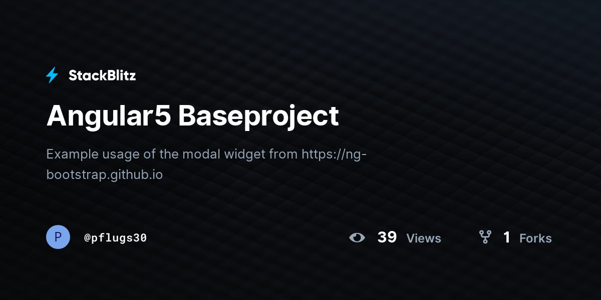 Angular5 Baseproject - StackBlitz Angular5 Baseproject - StackBlitz