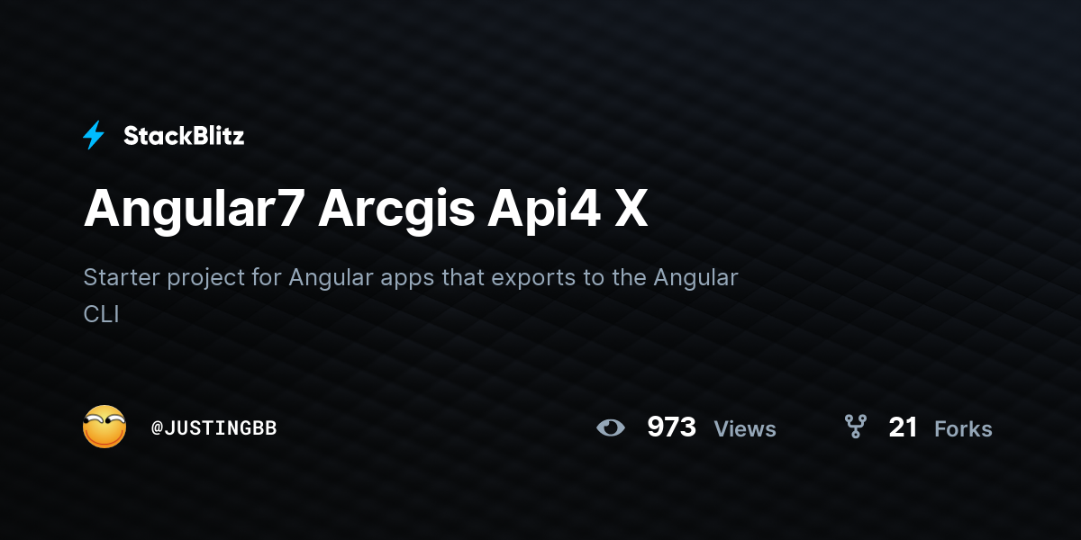 Angular7 Arcgis Api4 X - StackBlitz