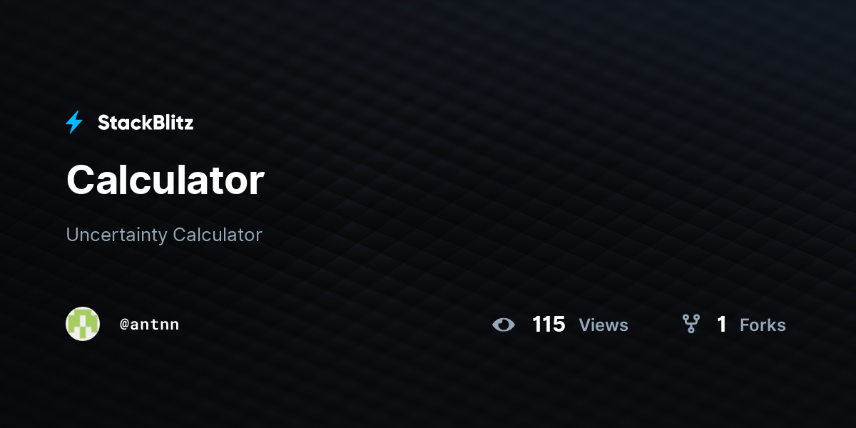 Calculator - StackBlitz