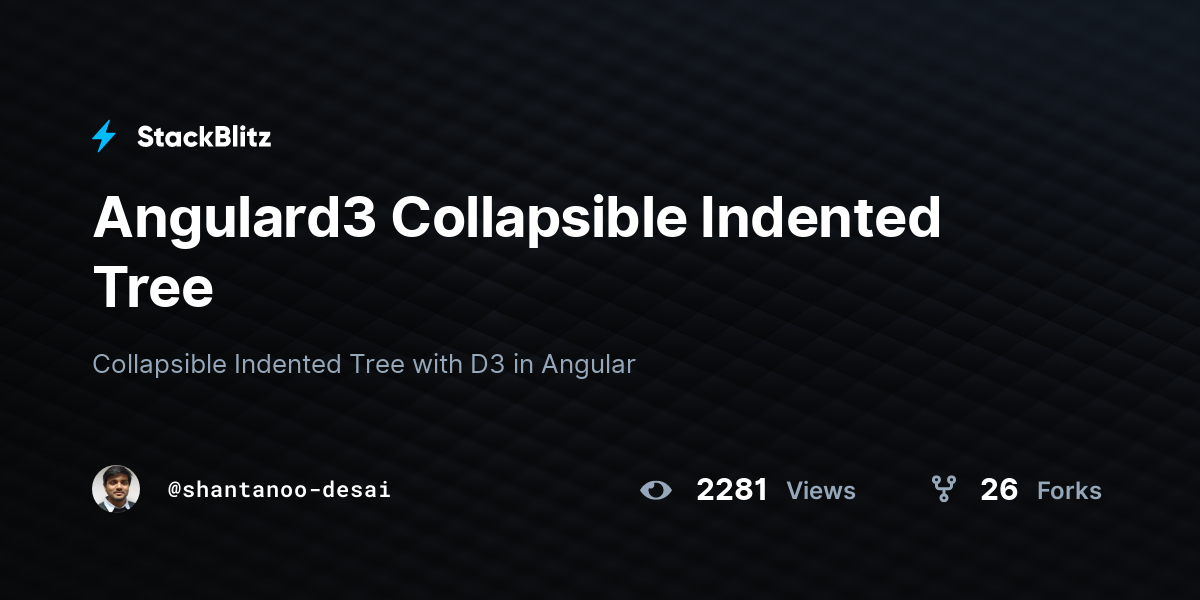 Angulard3 Collapsible Indented Tree - StackBlitz
