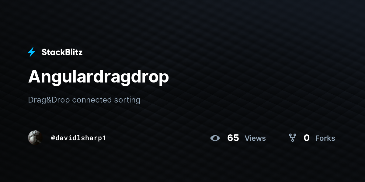 Angulardragdrop - StackBlitz
