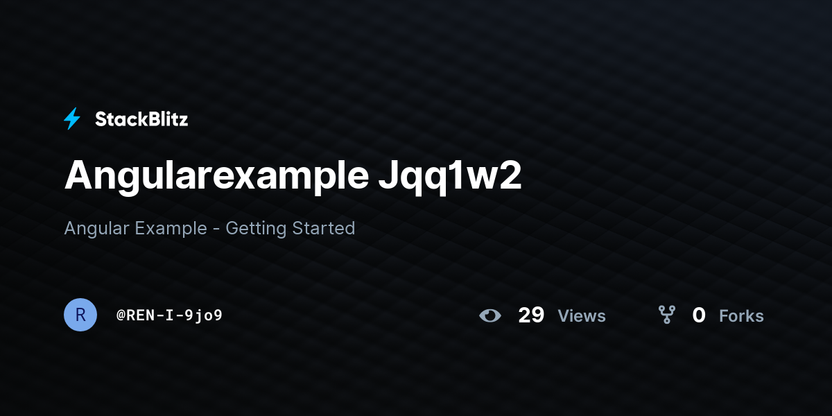 Angularexample Jqq1w2 - StackBlitz Angularexample Jqq1w2 - StackBlitz