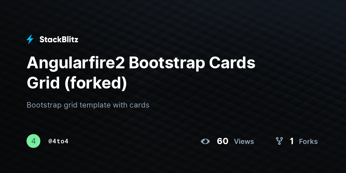 Angularfire2 Bootstrap Cards Grid (forked) - StackBlitz Angularfire2 Bootstrap Cards Grid (forked) - StackBlitz