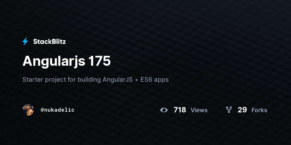 Angularjs 175 - StackBlitz