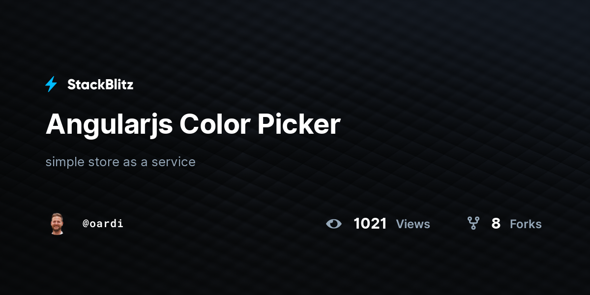 Angularjs Color Picker - StackBlitz