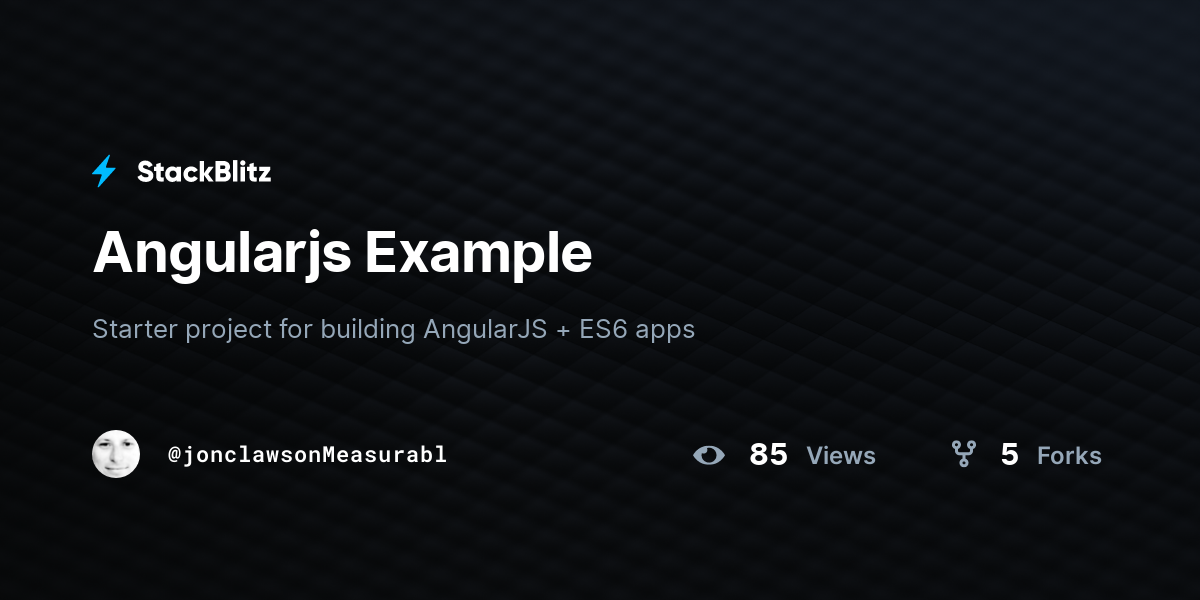 Angularjs Example - StackBlitz