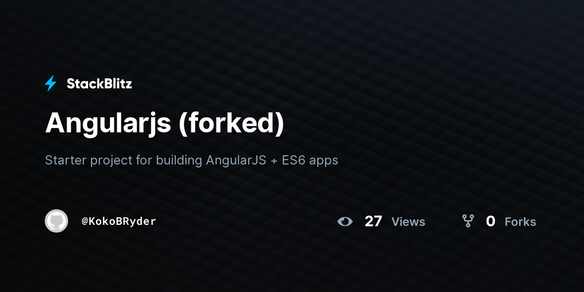 Angularjs (forked) - StackBlitz