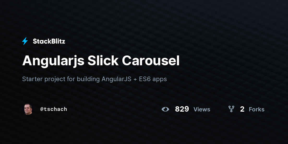 Angularjs Slick Carousel - StackBlitz Angularjs Slick Carousel - StackBlitz