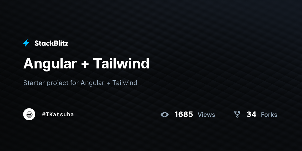 Angular Tailwind Stackblitz
