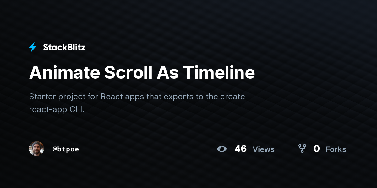 Animate Scroll As Timeline - StackBlitz Animate Scroll As Timeline - StackBlitz