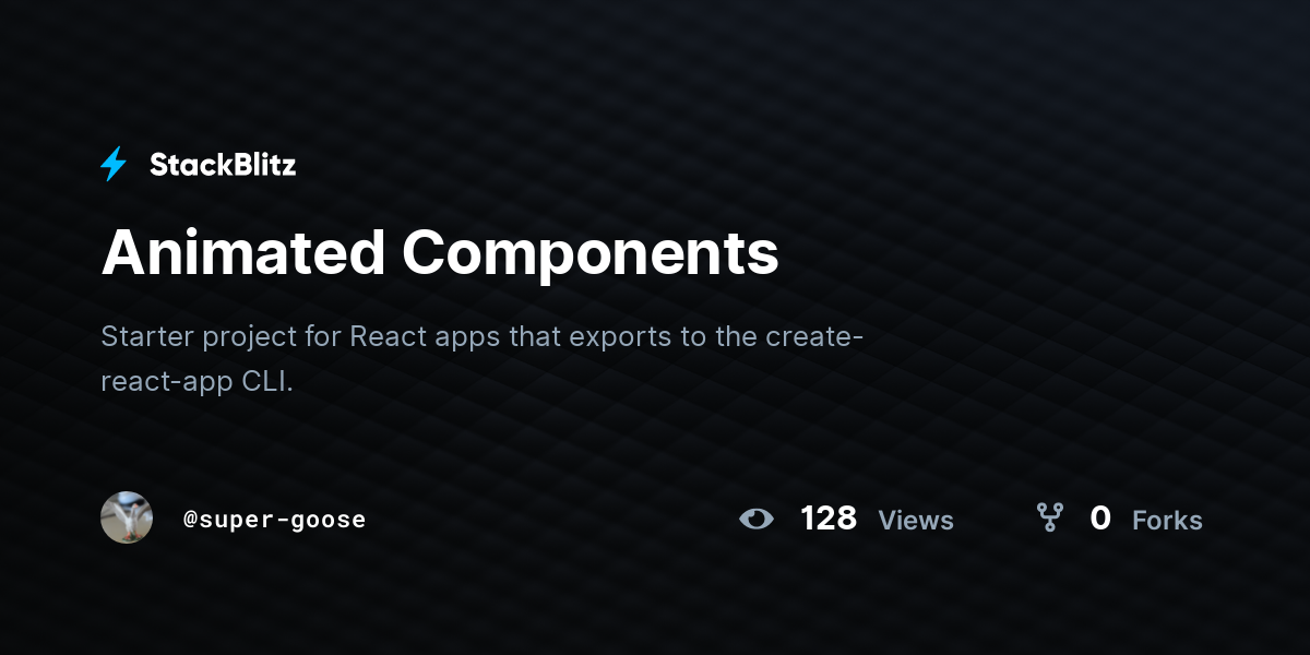 Animated Components - StackBlitz Animated Components - StackBlitz